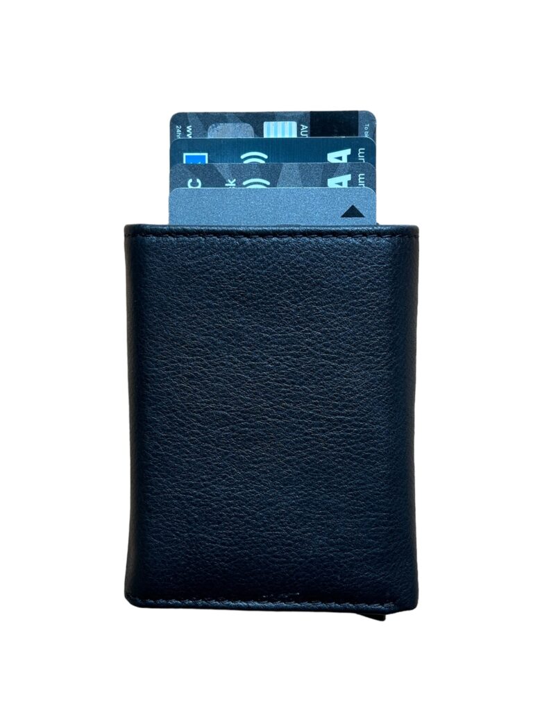 Revmark Unisex Leather Card Holder Wallet, Tri-fold, 12 Card Slots ...